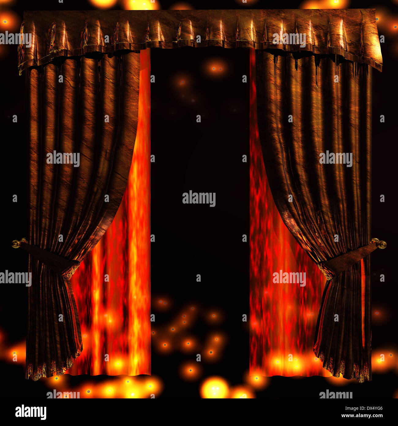 Digital Illustration of a Curtain Stock Photo - Alamy