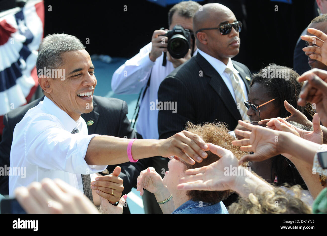 President Barack Obama speaks during a grassroots campaign event at ...