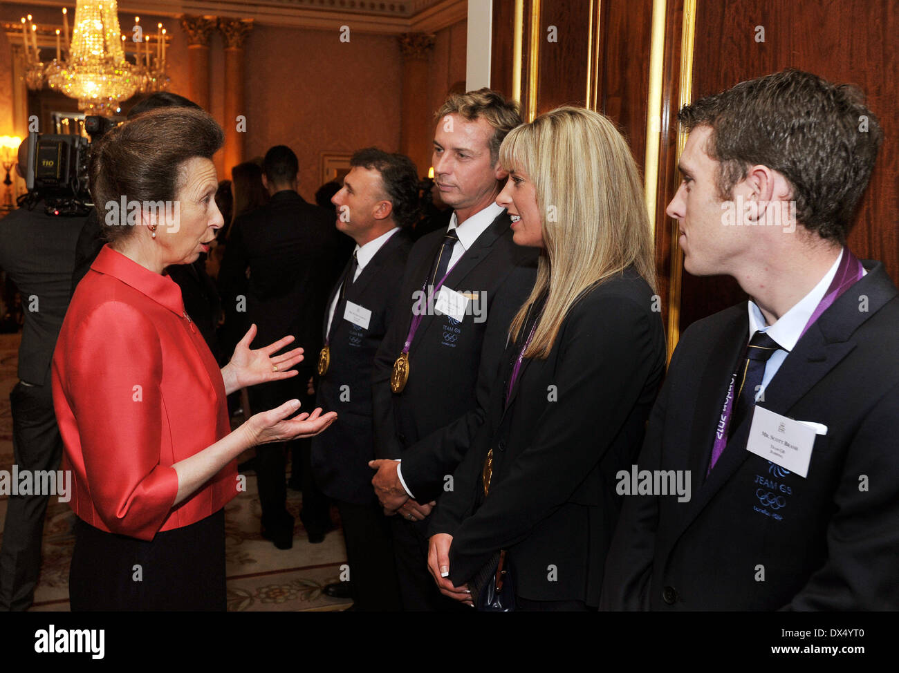 Princess Anne, the Princess Royal talks to Carl Hester, Charlotte ...