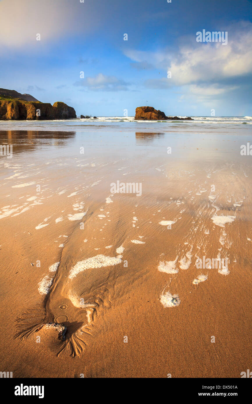 Perranporth Beach in Cornwall Stock Photo - Alamy