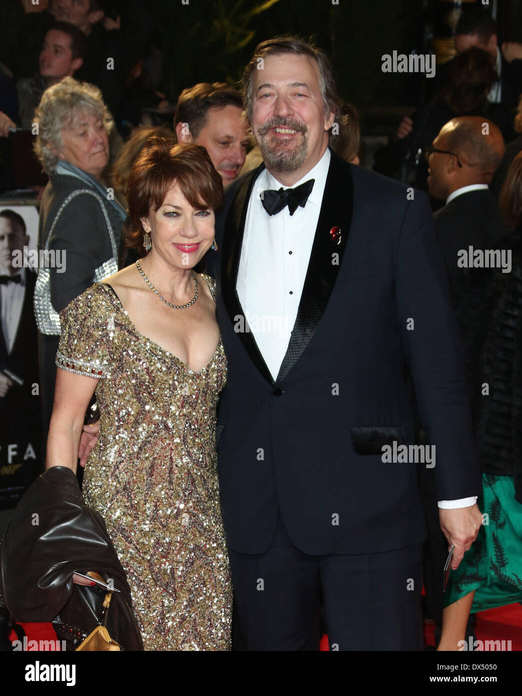 Kathy Lette and Stephen Fry James Bond Skyfall World Premiere held at ...