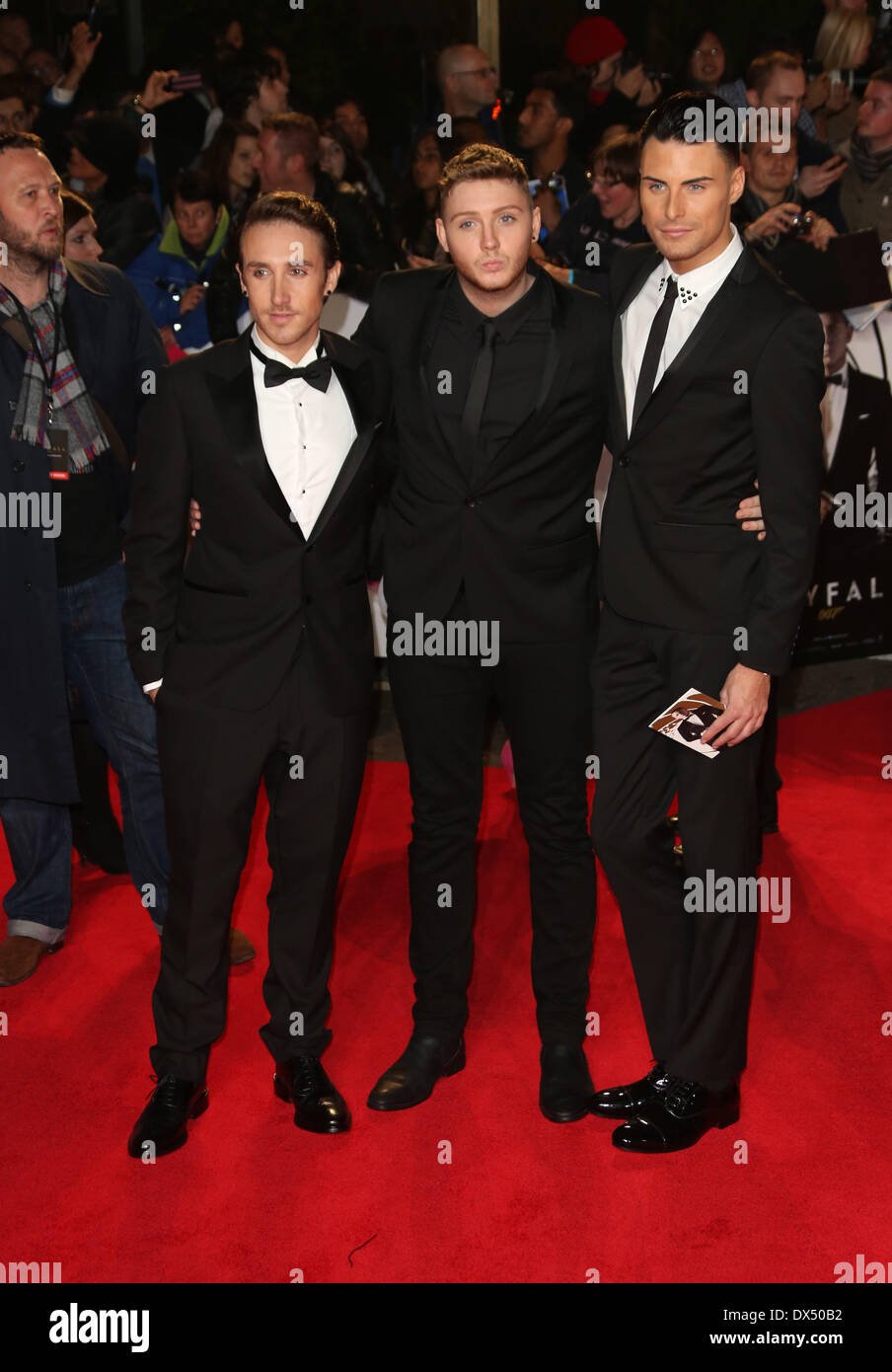 Kye Sones, James Arthur and Rylan Clark from X Factor James Bond ...