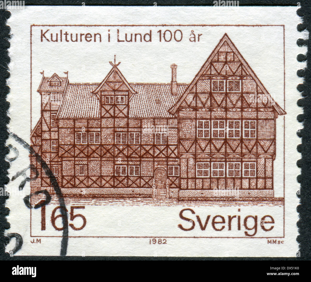 SWEDEN - CIRCA 1982: Postage stamp printed in Sweden, shows Museum Lund ...