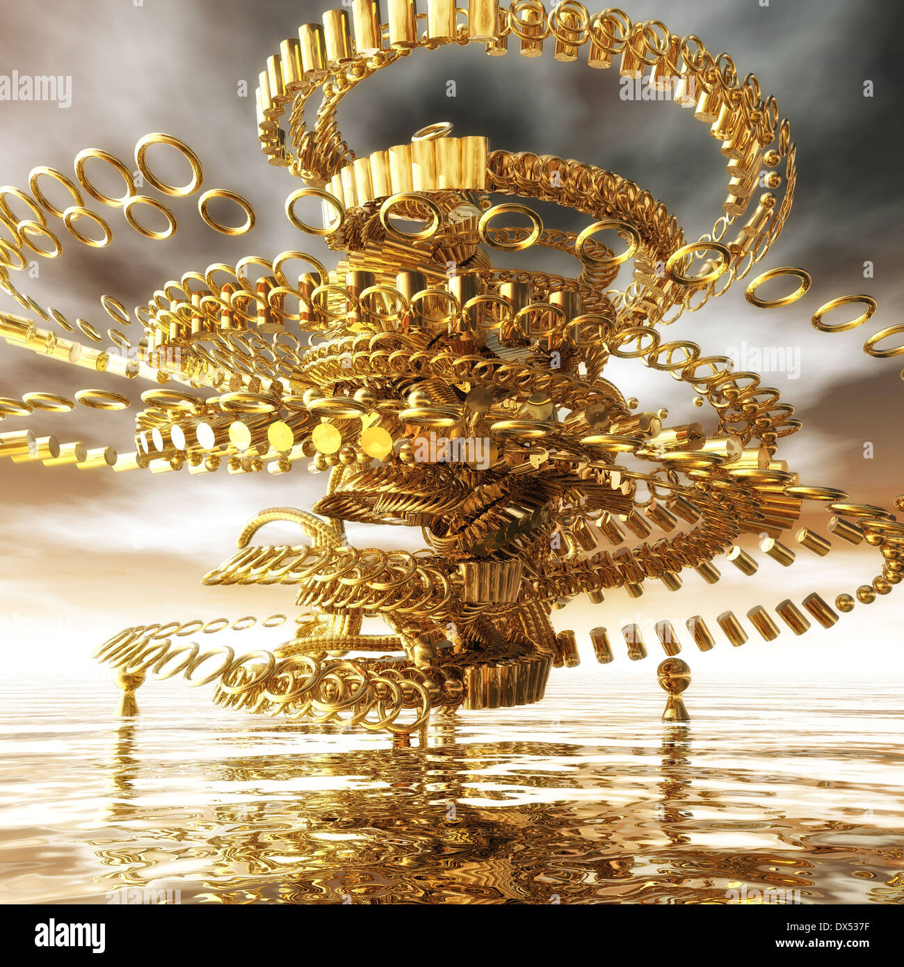 Digital Illustration of a Fractal Structure Stock Photo - Alamy