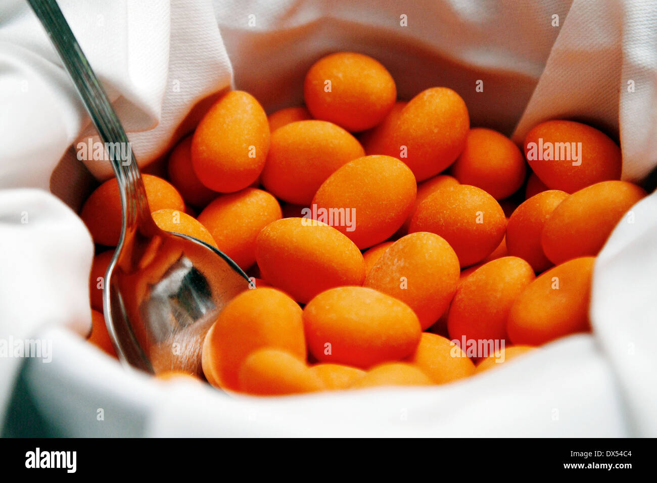 Orange wedding bells Stock Photo - Alamy