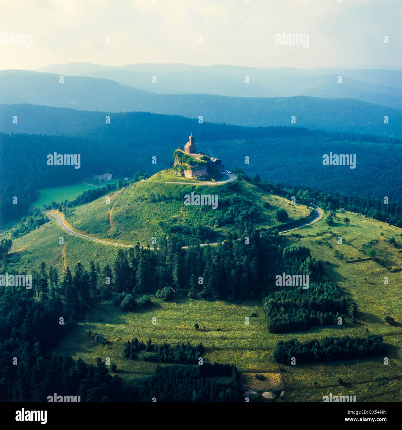 Aerial of Dabo rock Moselle Lorraine France Stock Photo - Alamy