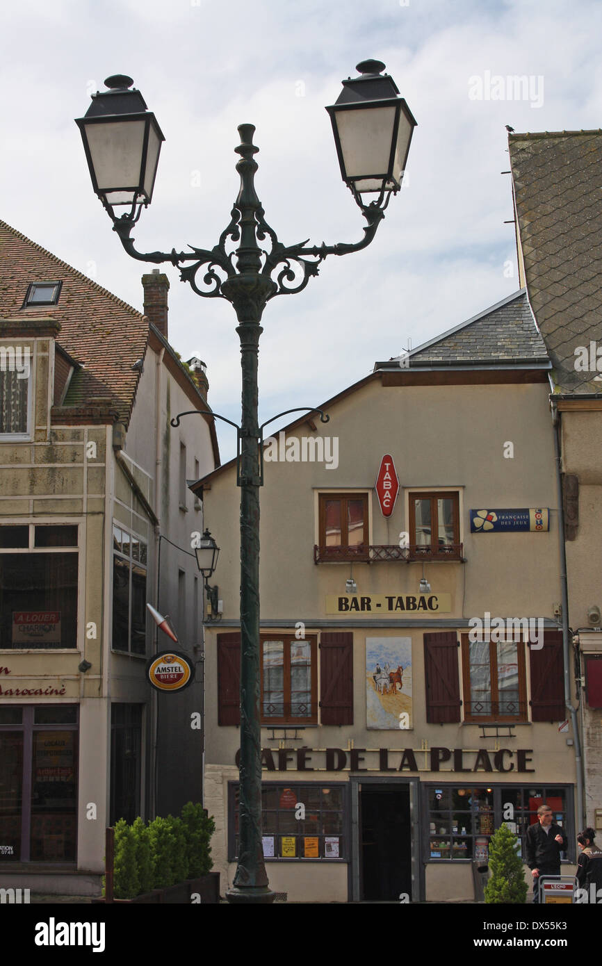Cafe de la Place, facing the church of St Jacques in Illiers Combray ...