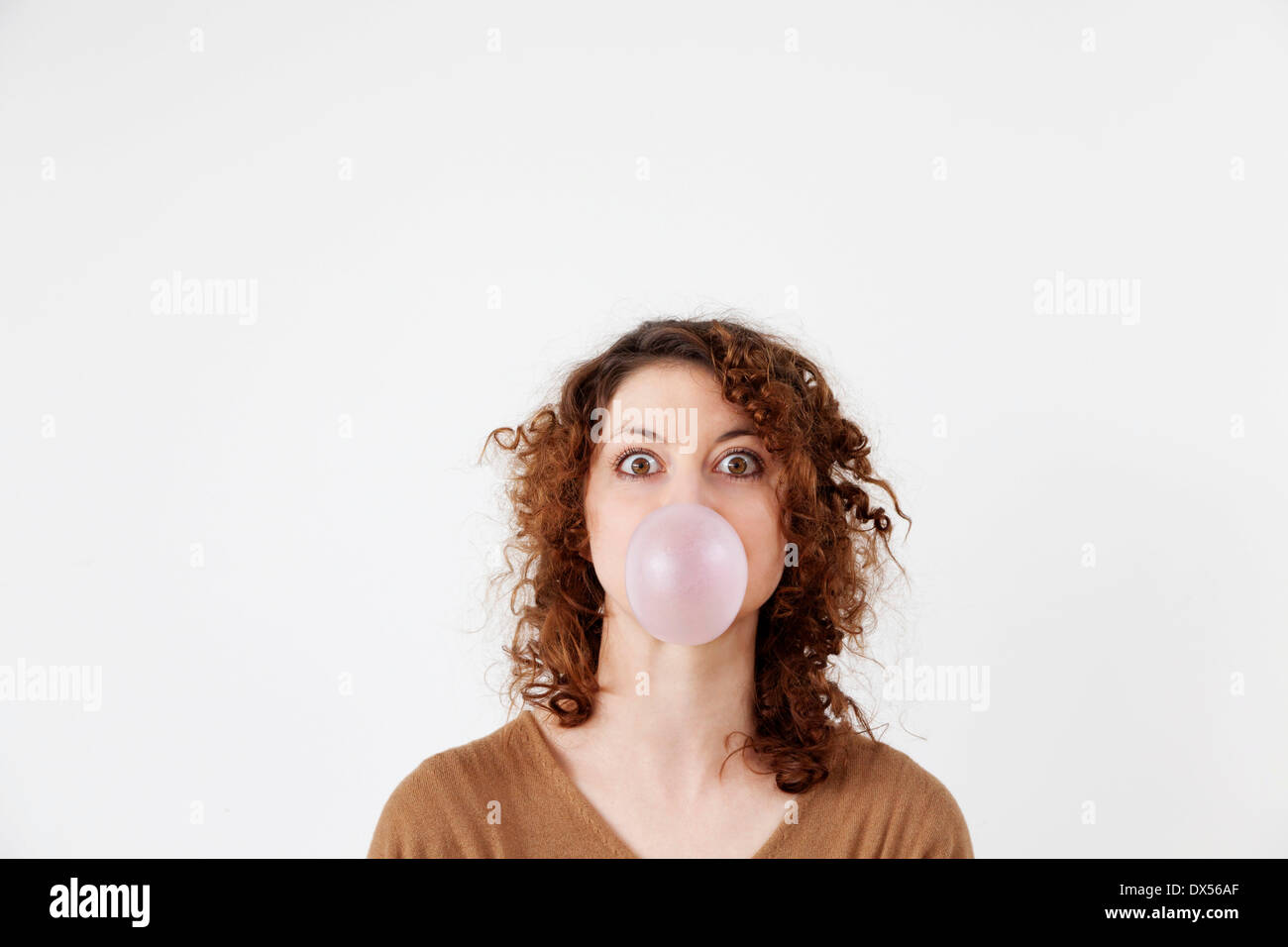 Woman chewing gum hi-res stock photography and images - Alamy