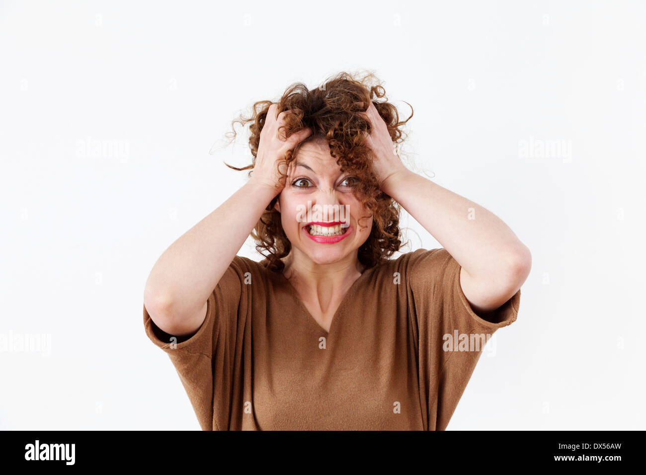 Desperate, angry young woman Stock Photo - Alamy