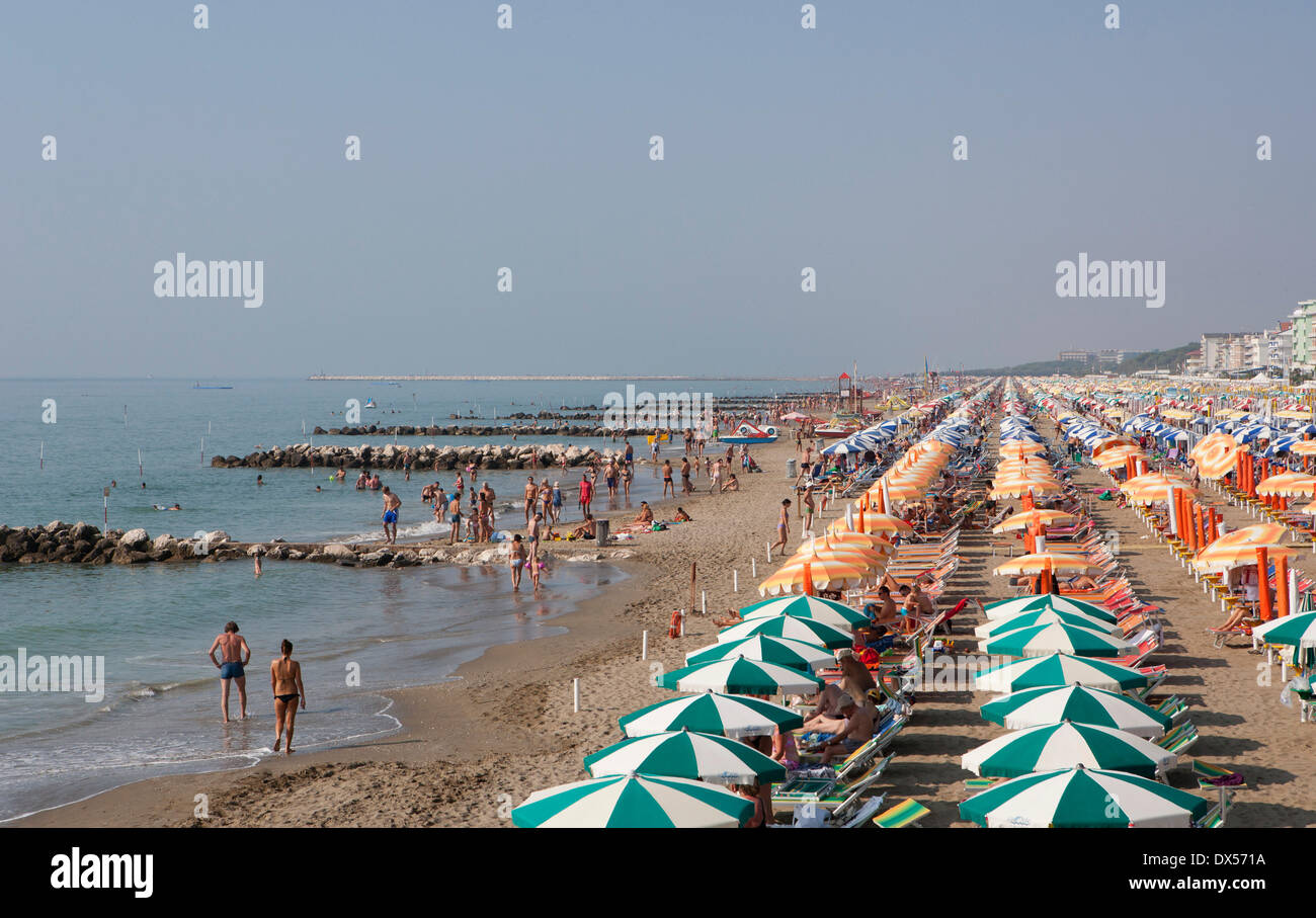 Beach, Caorle, Adriatic, Province of Venice, Italy Stock Photo - Alamy