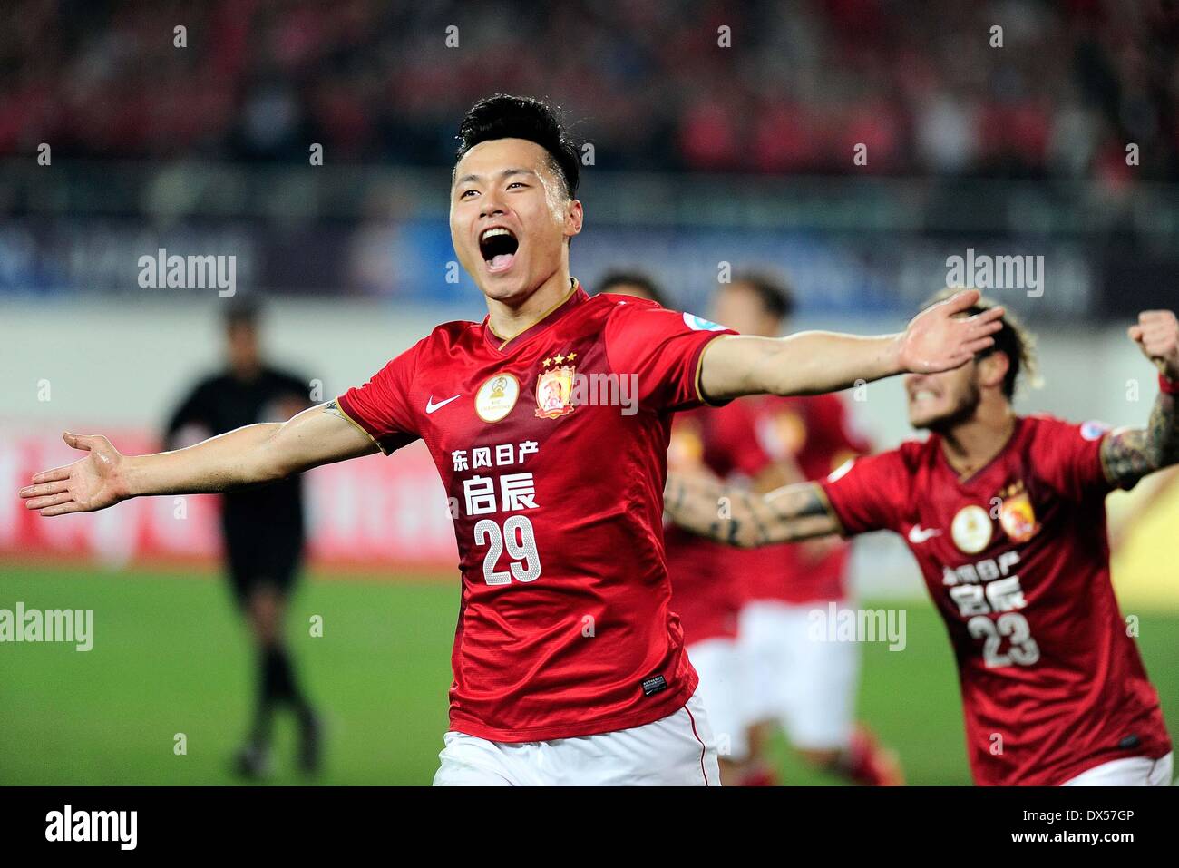 Guangzhou, China's Guangdong Province. 18th Mar, 2014. Gao Lin (L) of ...
