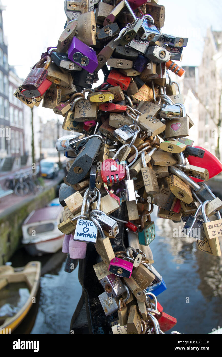 Love Lock Amsterdam Bridge High Resolution Stock Photography and Images ...