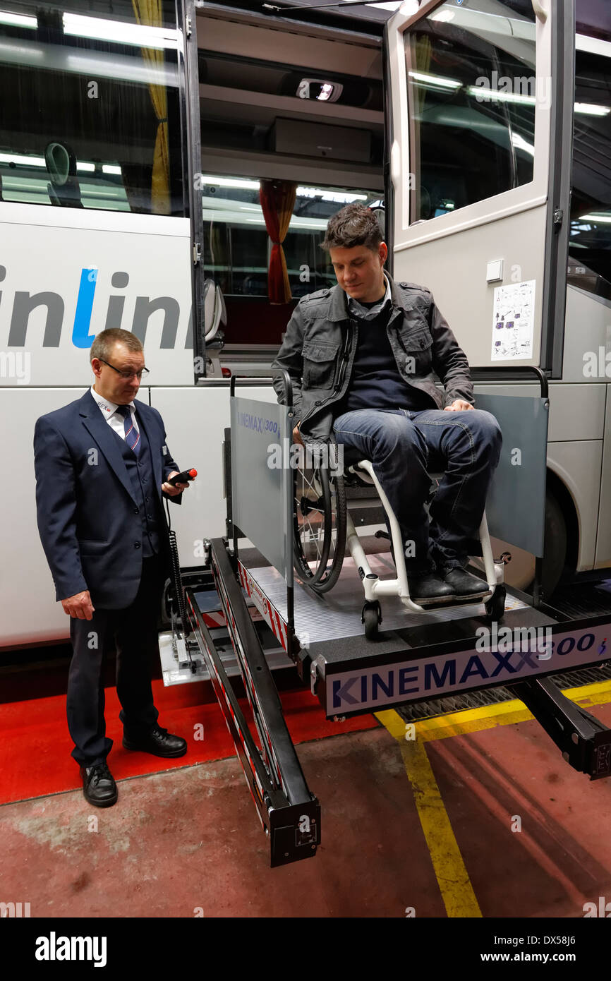 Berlin, Germany, long distance buses for wheelchair users Stock Photo ...