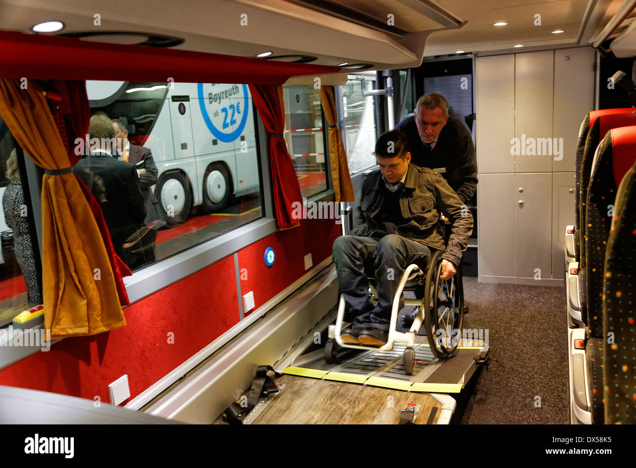 Berlin, Germany, long distance buses for wheelchair users Stock Photo ...
