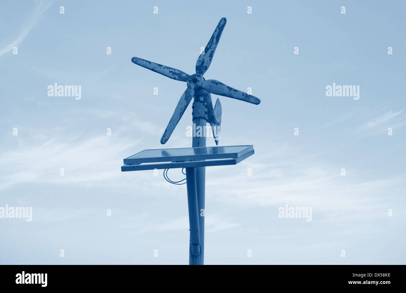 Wind and solar power generator Stock Photo - Alamy