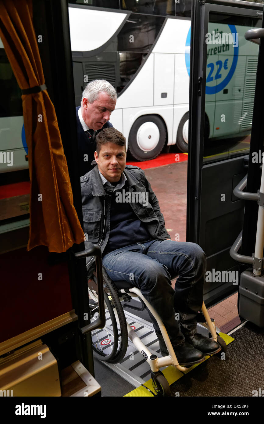 Berlin, Germany, long distance buses for wheelchair users Stock Photo ...