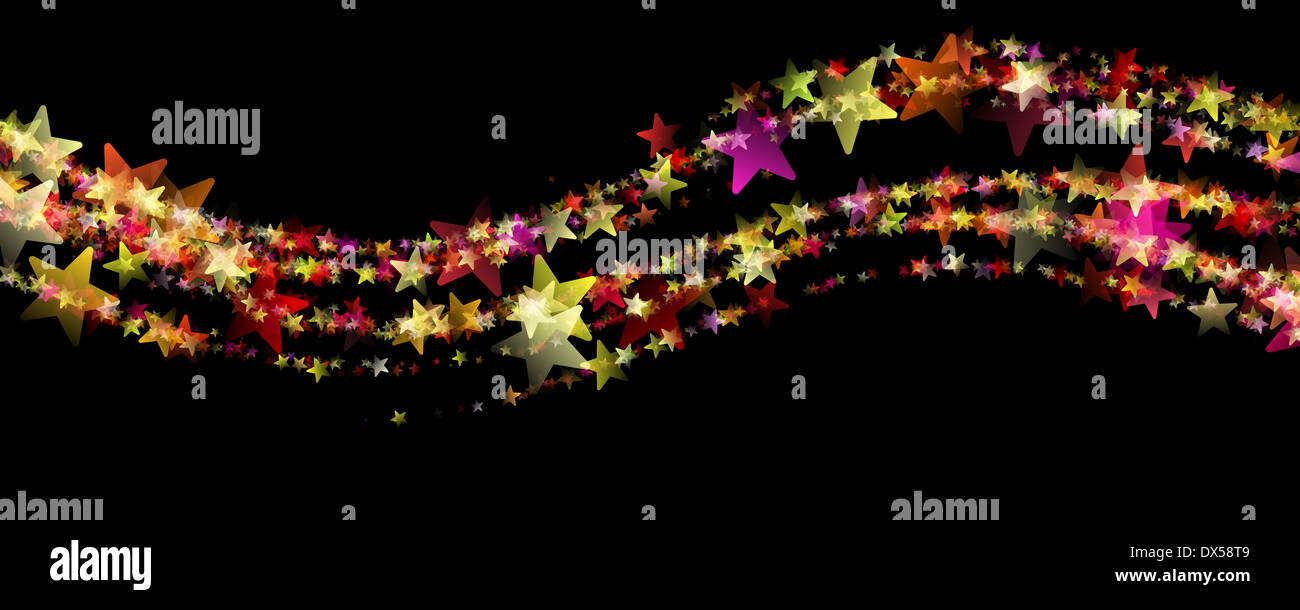 Fantastic Christmas wave design with glowing stars Stock Photo - Alamy