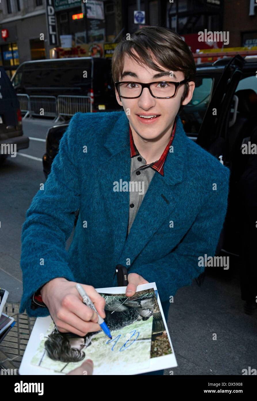 New York, NY, USA. 18th Mar, 2014. Isaac Hempstead Wright at talk show ...