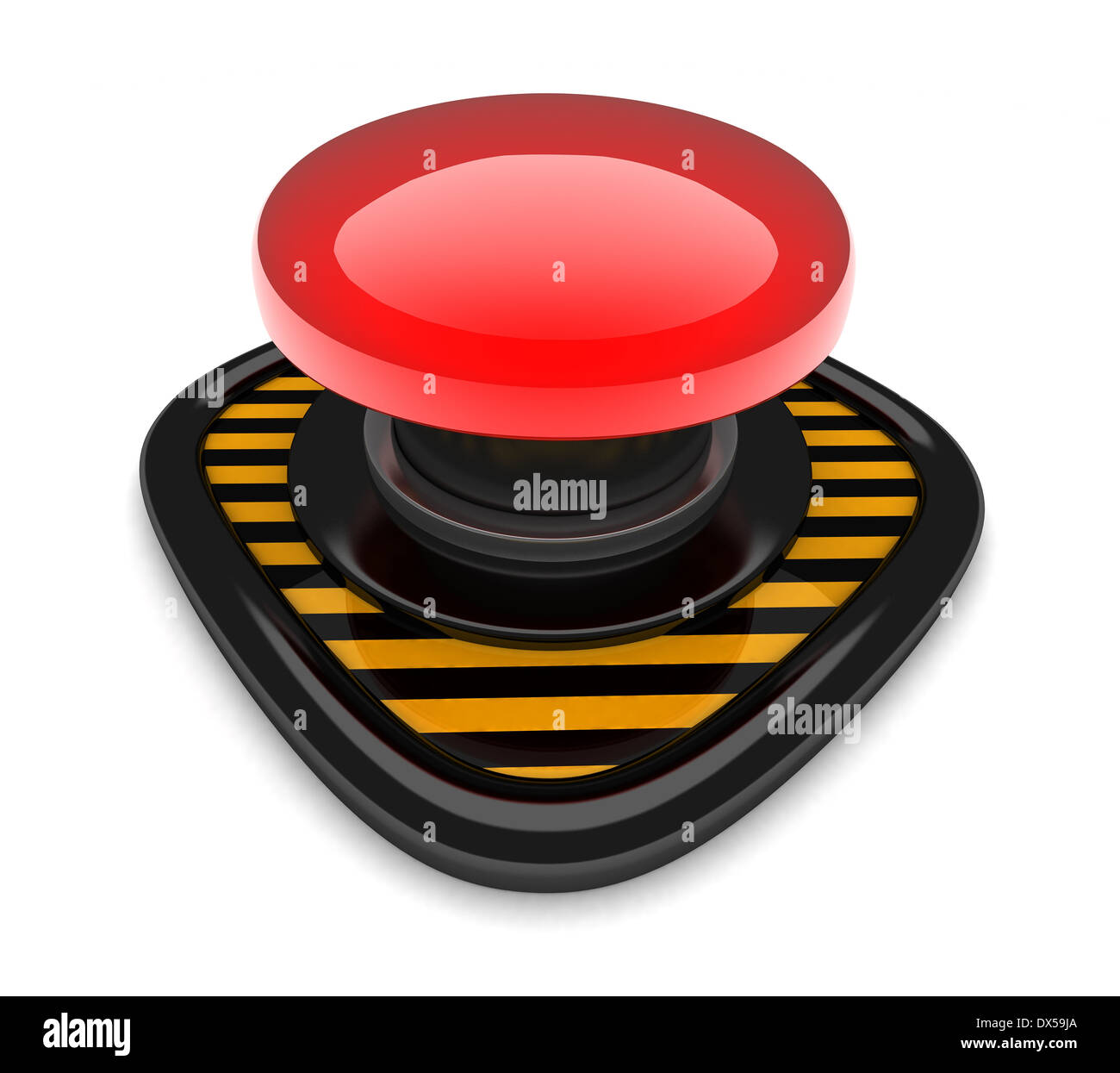 Red button on white background (done in 3d Stock Photo - Alamy