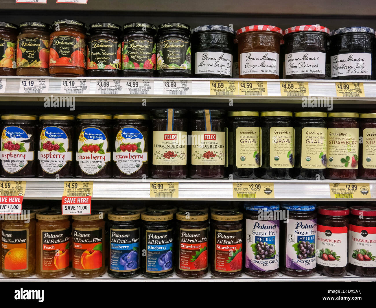 Jam jars display market hi-res stock photography and images - Alamy