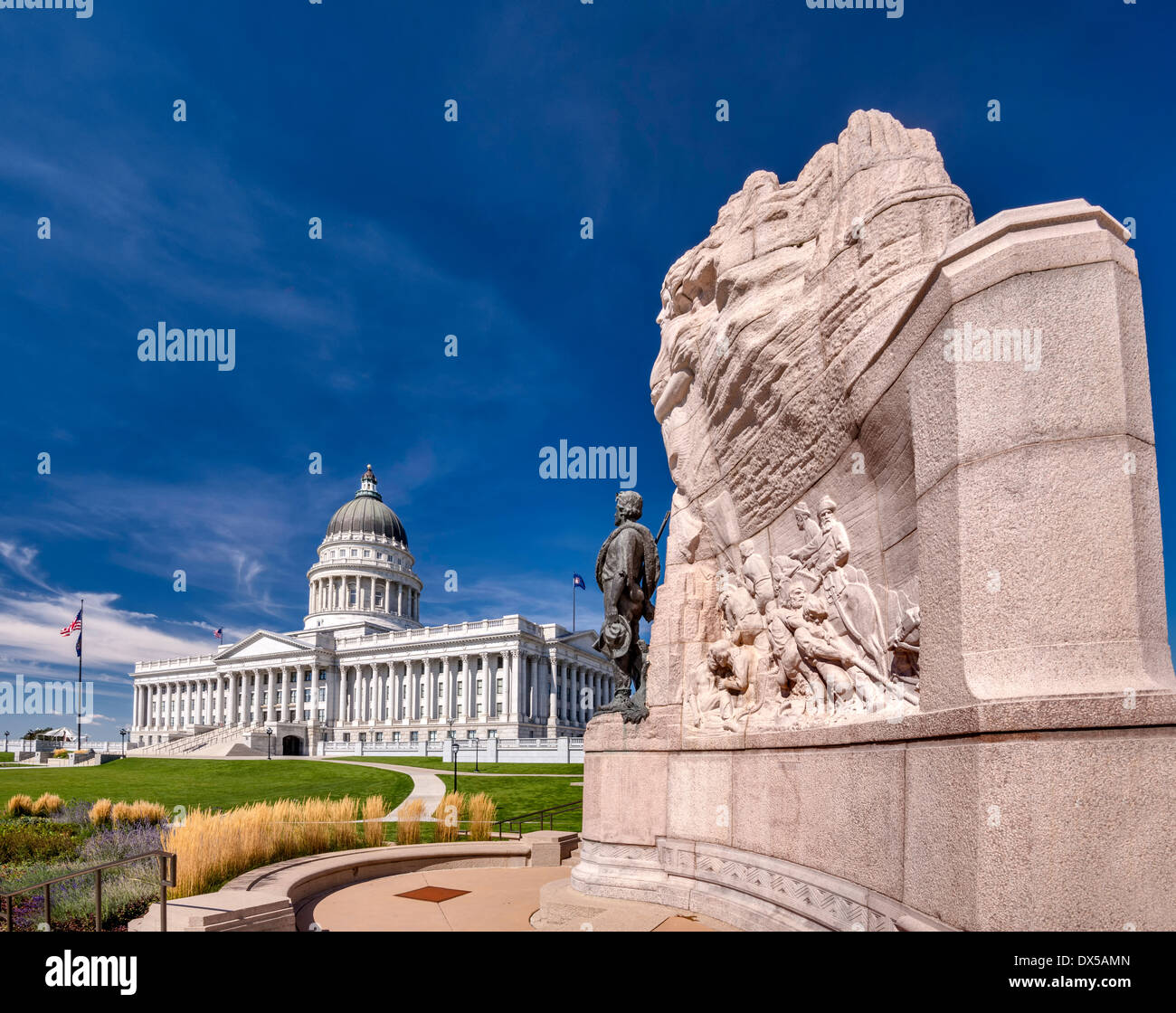 The Mormon Battalion monument, sculpted by Gilbert Riswold, unveiled in ...