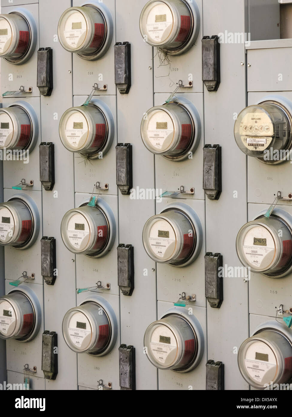 House with electricity meters hi-res stock photography and images - Alamy