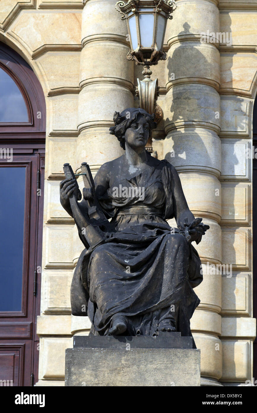 Rudolfinum, statue, Prague, Czech Republic Stock Photo - Alamy