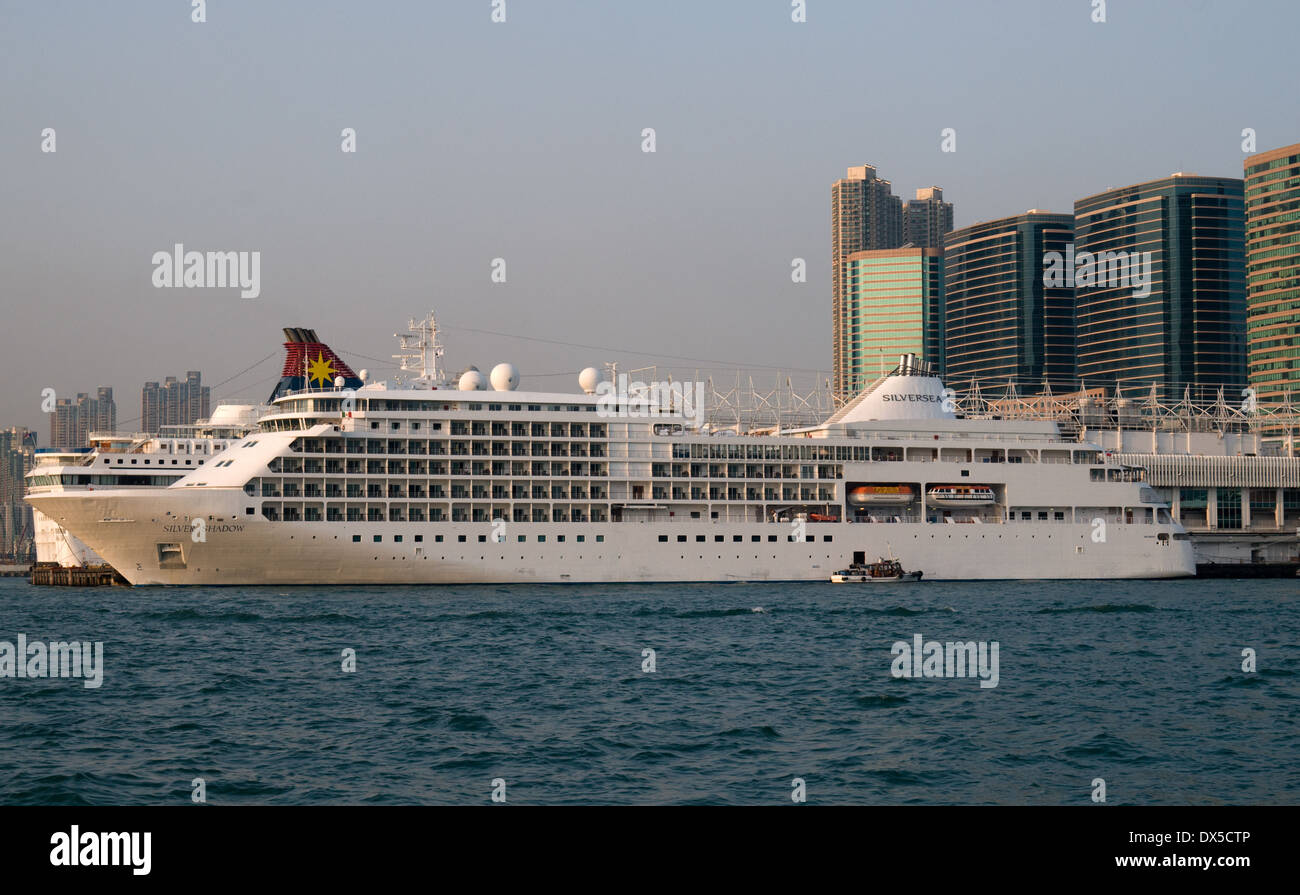 The Silver Shadow cruise ship is seen moored at the Tsim Sha Tsui ...