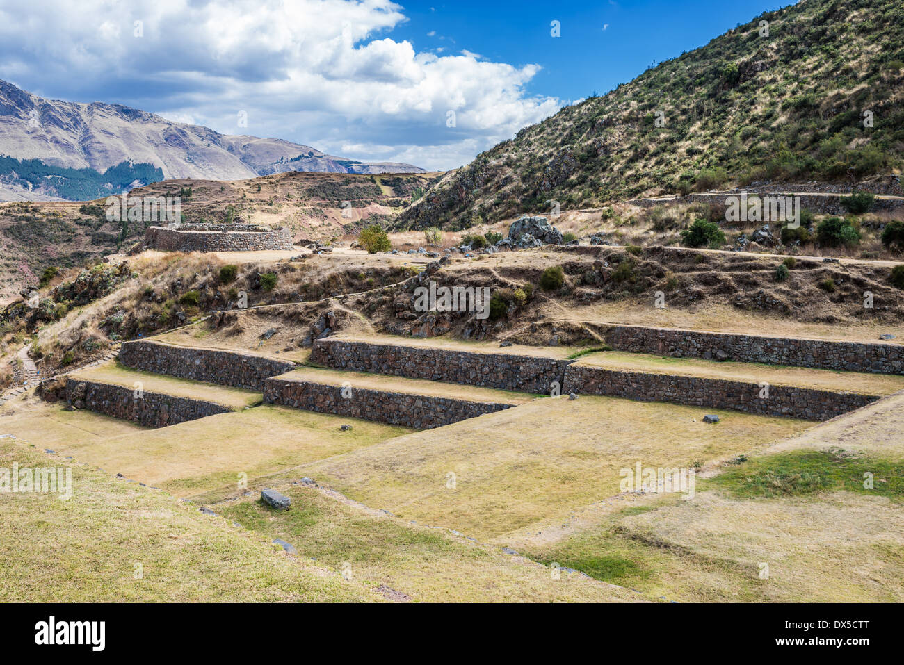 Tipon, Incas ruins in the peruvian Andes at Cuzco Peru Stock Photo - Alamy