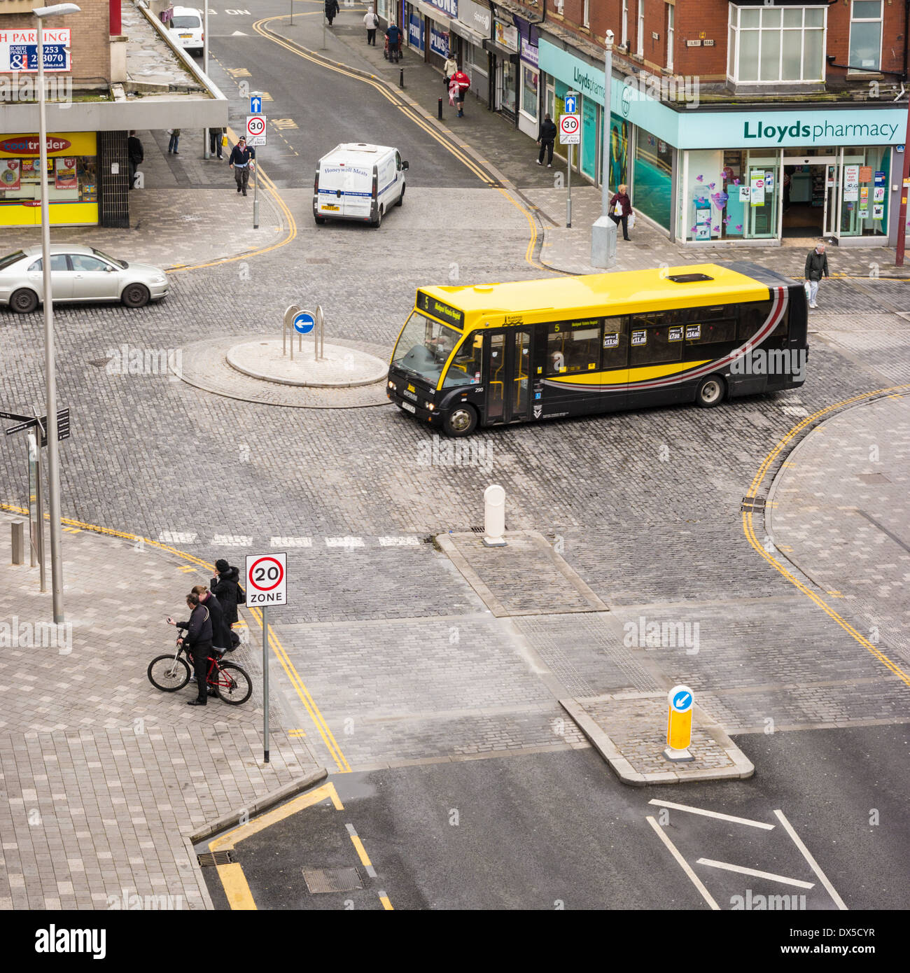 new roundabout on Talbot rd Blackpool Stock Photo - Alamy