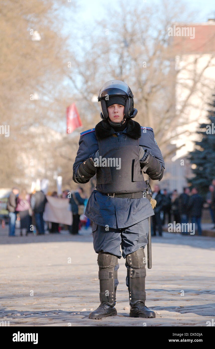 Odessa, Ukraine. 18th Mar, 2014. Police guarding the building of the ...