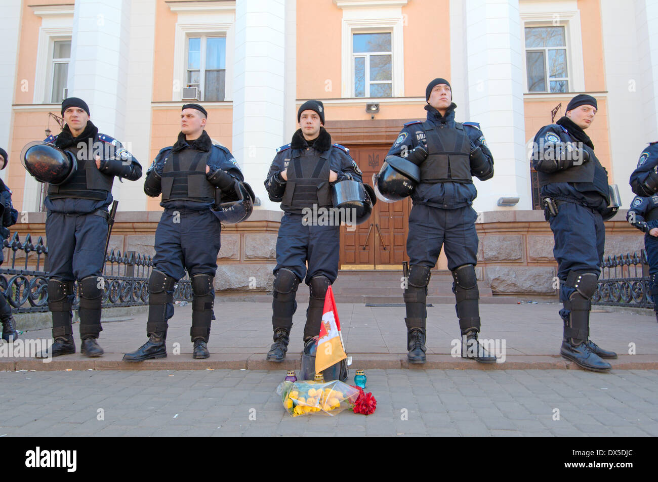 Odessa, Ukraine. 18th Mar, 2014. Police guarding the building of the ...