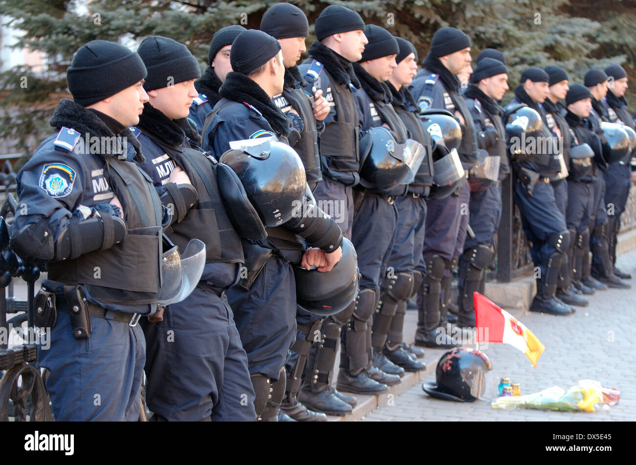 Odessa, Ukraine. 18th Mar, 2014. Police guarding the building of the ...