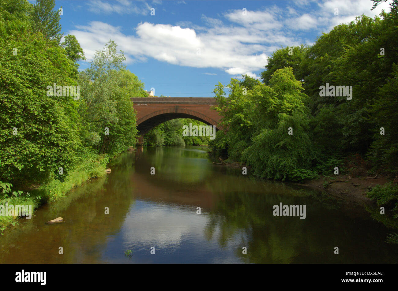 Bridge over the River Kelvin on Queen Margaret Drive in Glasgow ...