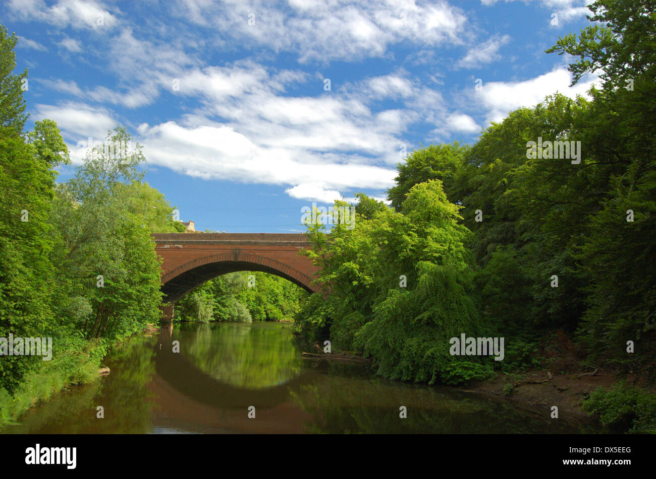 Bridge over the River Kelvin on Queen Margaret Drive in Glasgow ...
