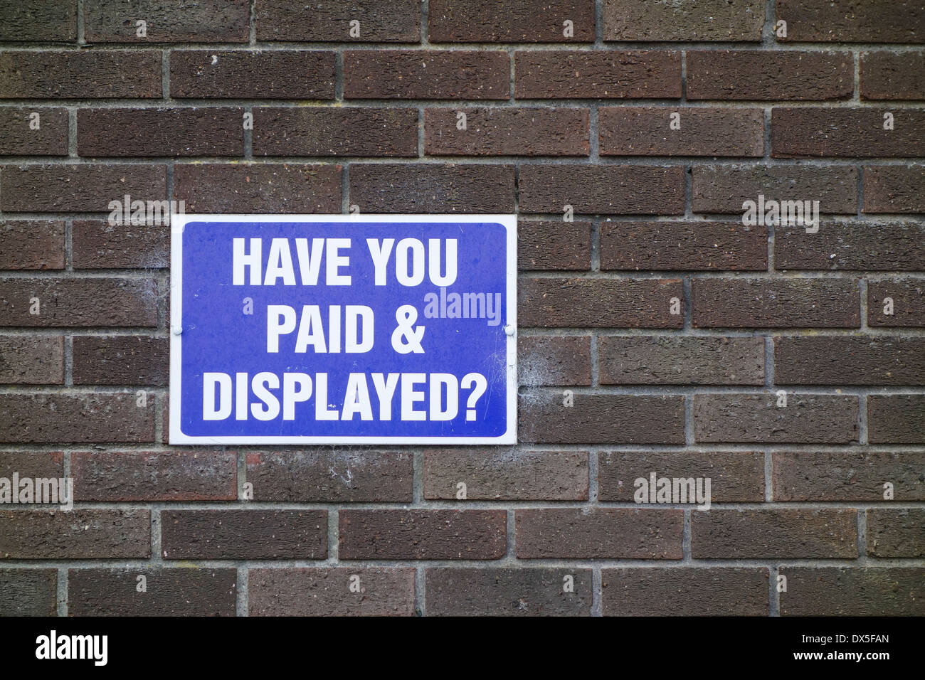 Pay and display parking charge hi-res stock photography and images - Alamy