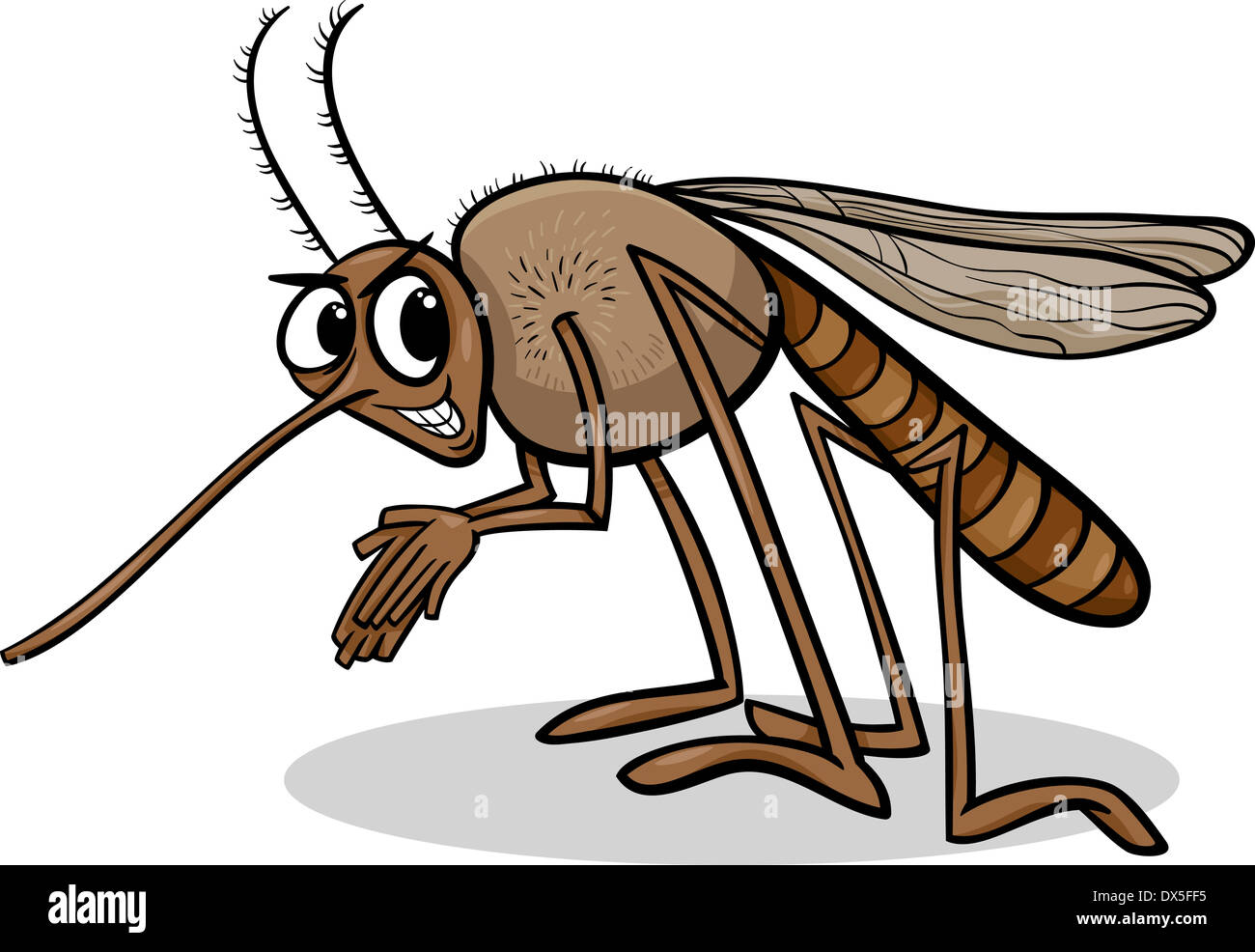 Cartoon Illustration of Funny Mosquito Insect Character Stock Photo - Alamy
