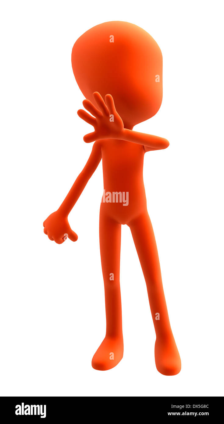 3D digital render of an abstract defending human figure isolated on ... 3D digital render of an abstract defending human figure isolated on ...