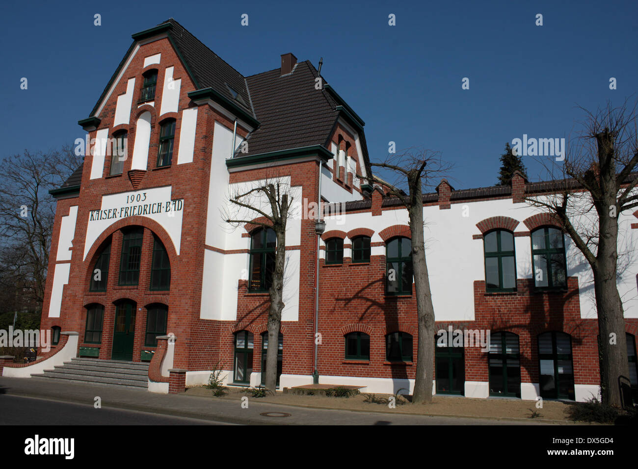 The historic Emperore Friedrich Bath frontside with Entrance in Dülken ...