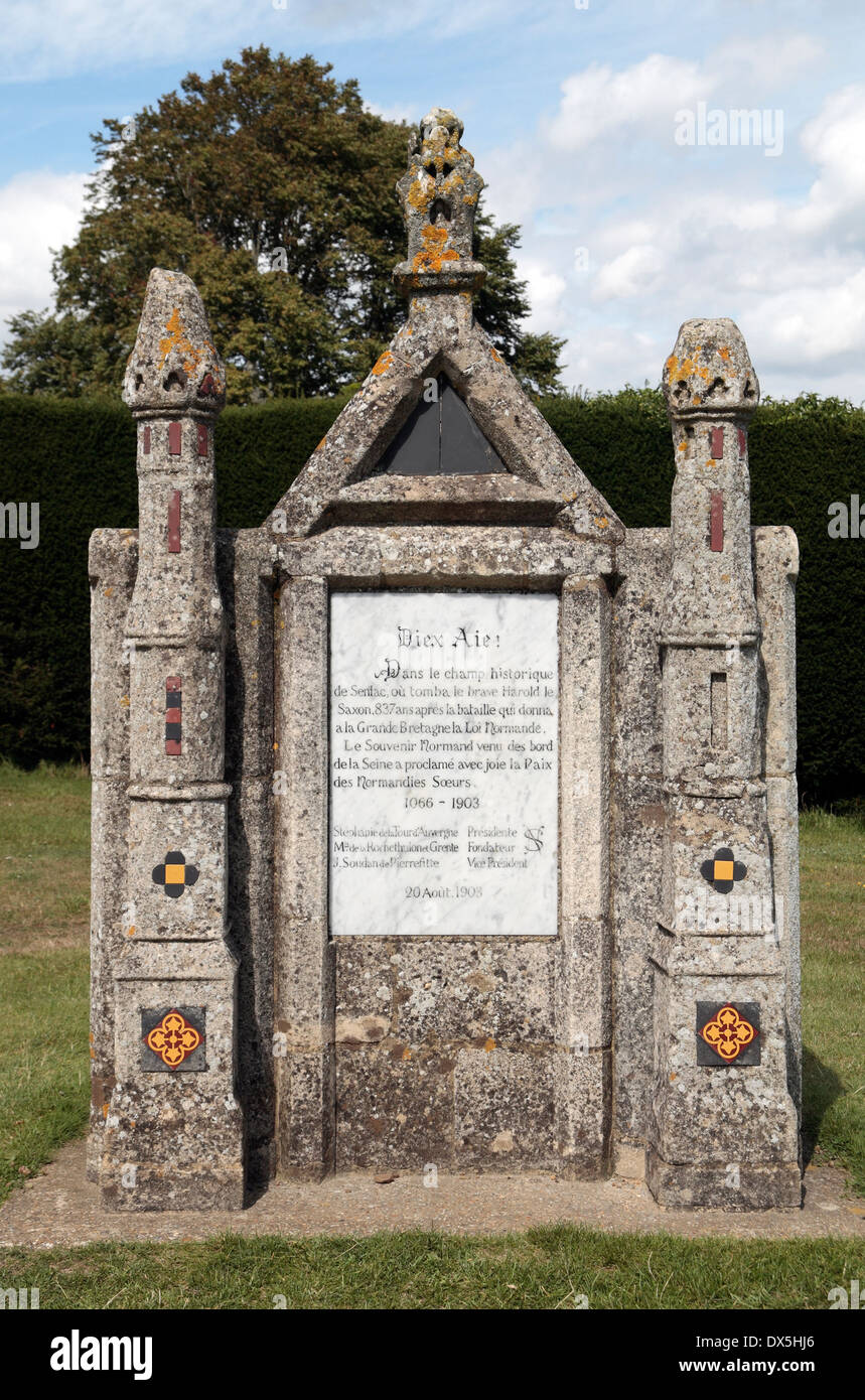French Memorial to King Harold, Battle Abbey grounds on the site of the ...