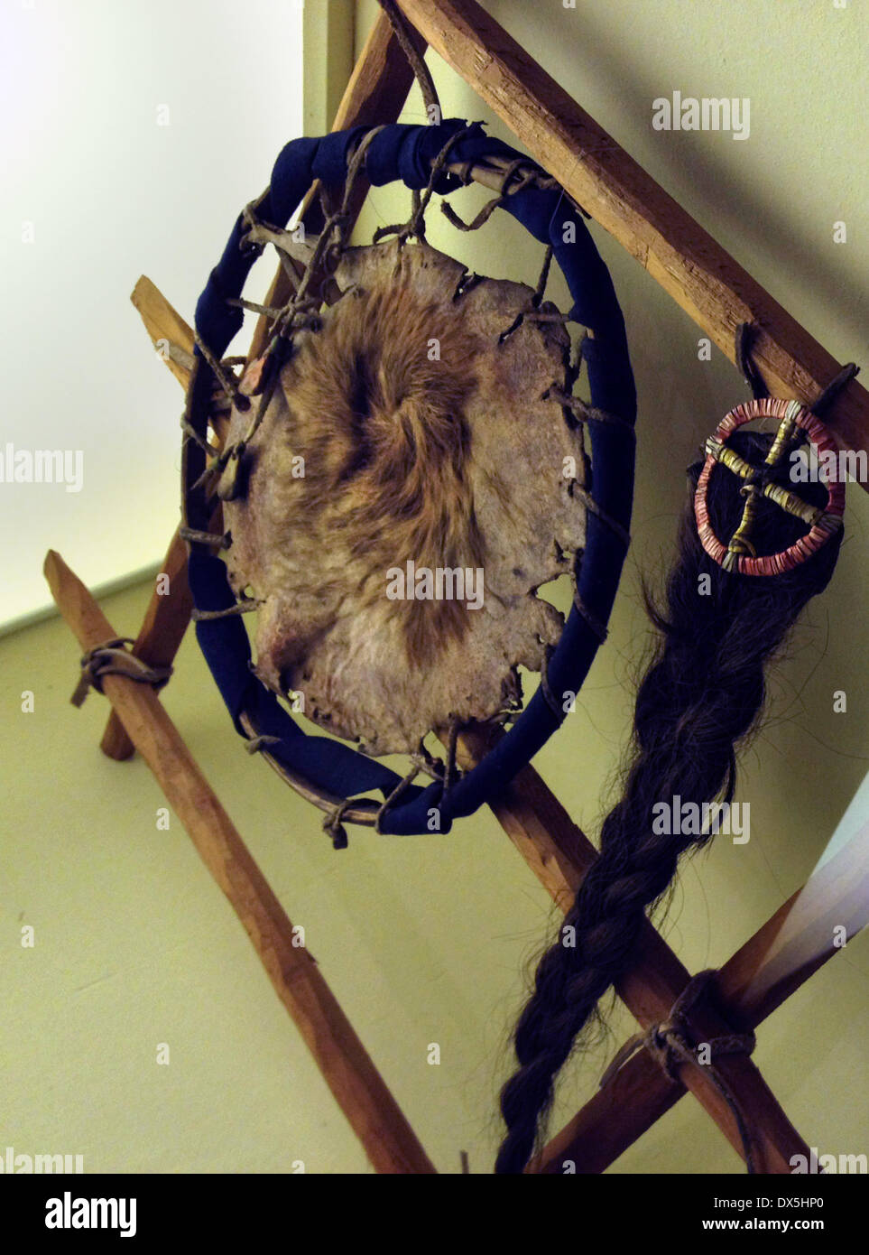 Radebeul, Germany. 18th Mar, 2014. A scalp of the Native Americans ...