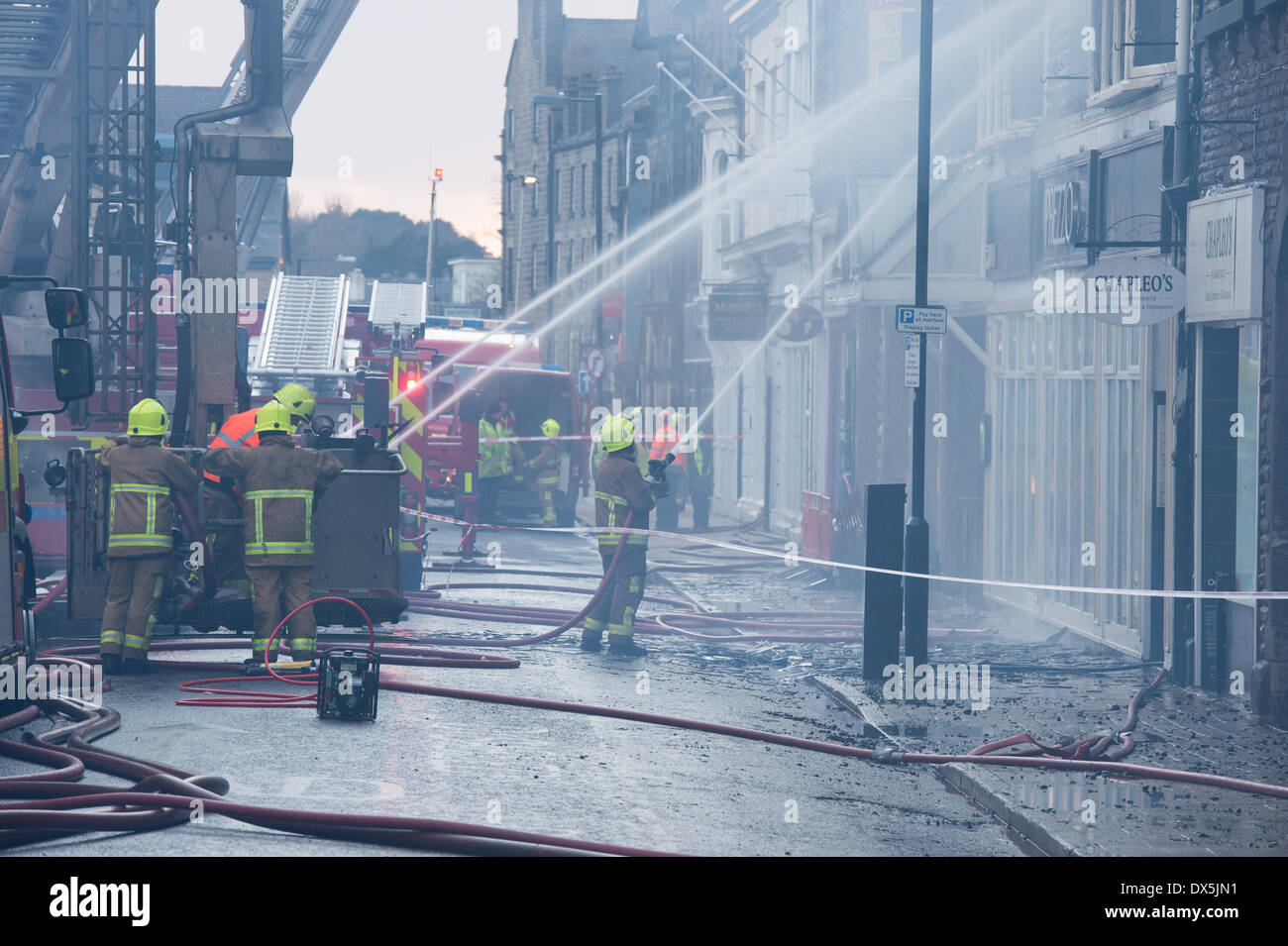 Rescue service firefighters tackling hi-res stock photography and ...