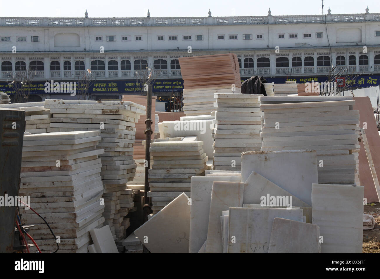 Construction of underground plaza in front of golden temple hi-res ...