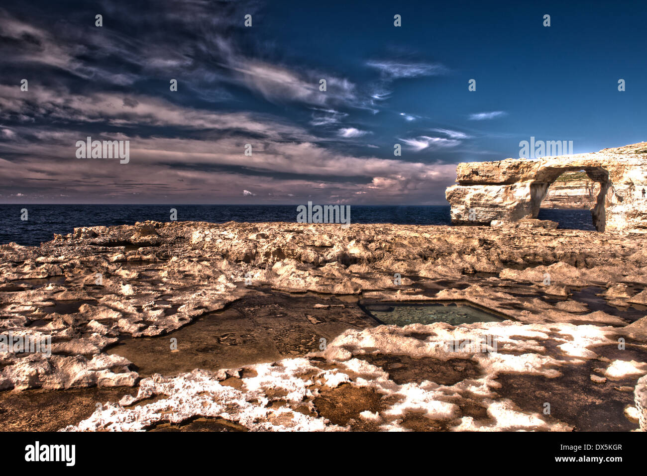 Azure Window (Tiequ Zerqa) Dwerja Bay, San Lawrenz, Gozo, Malta Stock ...