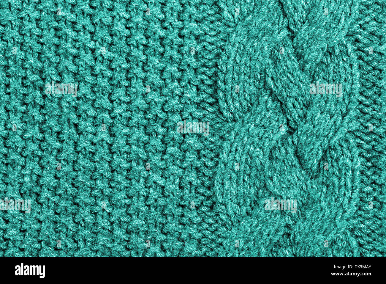 abstract turquoise colored knitted wool background Stock Photo - Alamy
