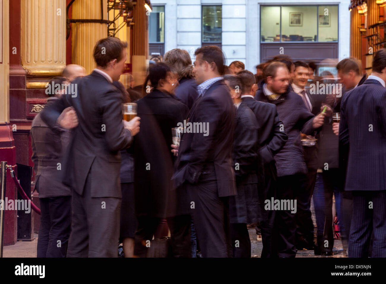 City of London Workers Drinking After Work, Leadenhall Market, London ...