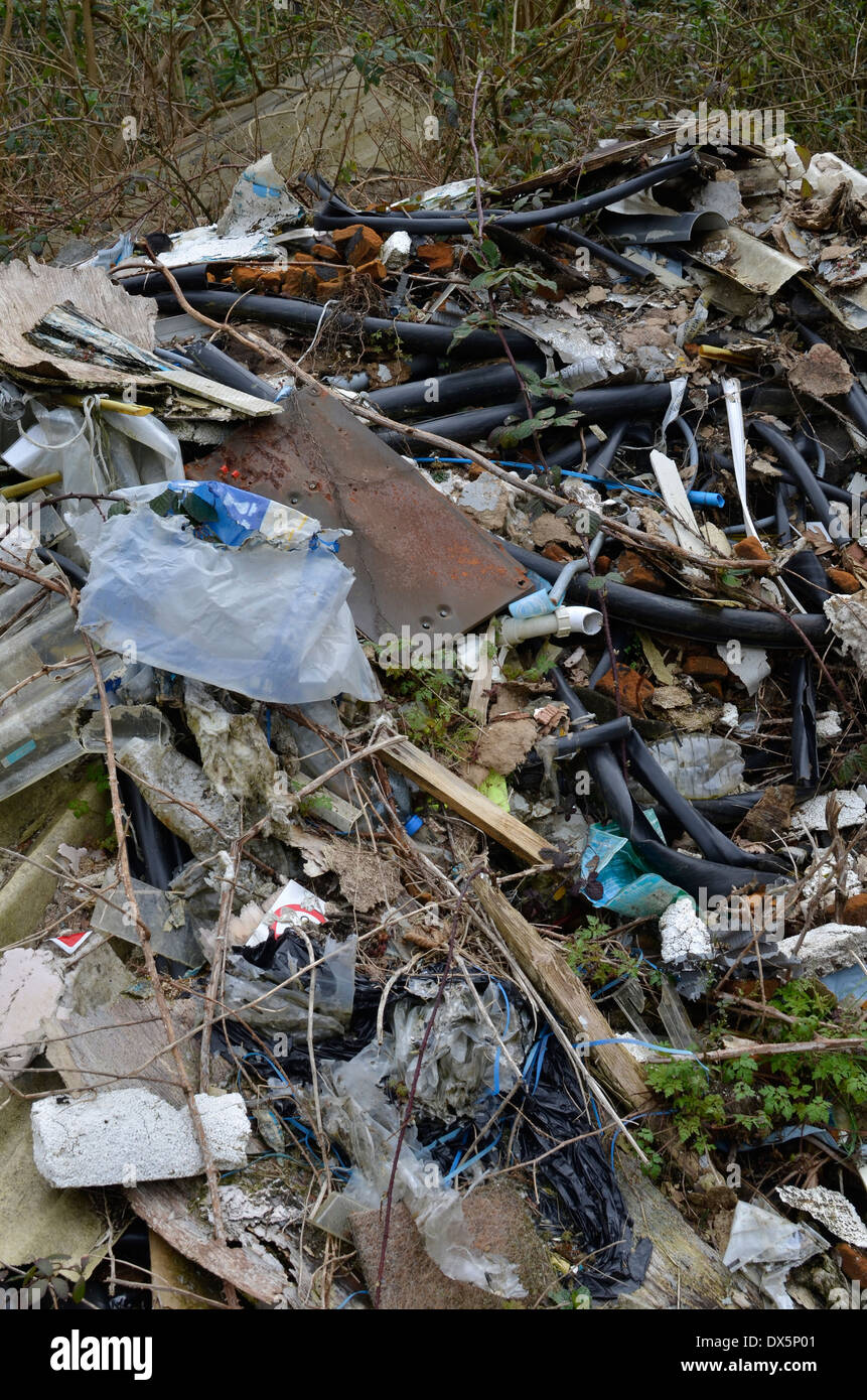 Building rubble from disused factory knocked down Stock Photo - Alamy