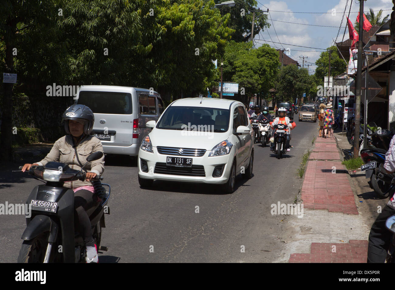 Traffic in Ubud, Bali Stock Photo - Alamy