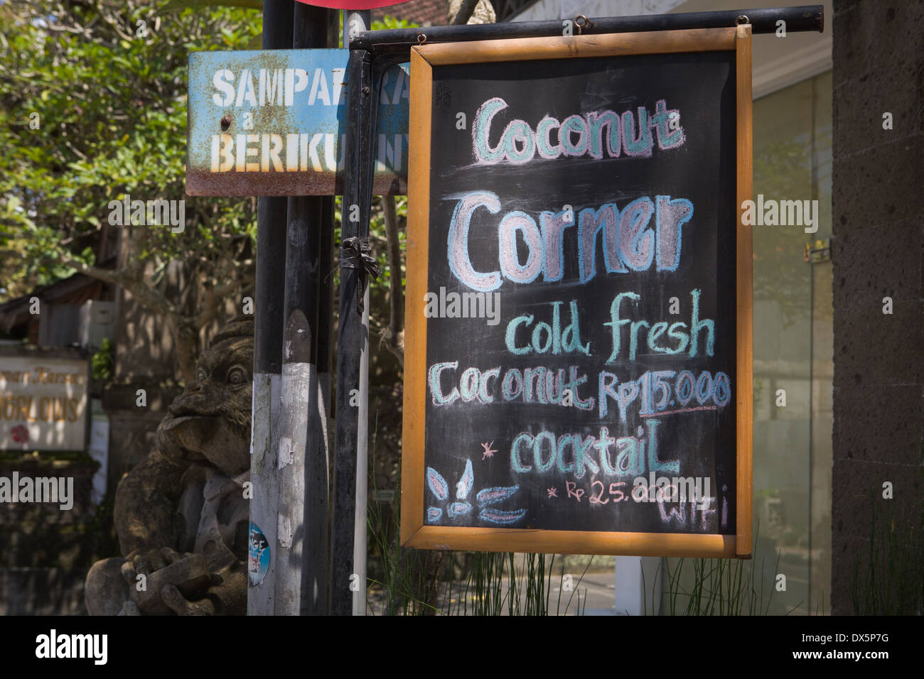 Street signs in Bali Stock Photo - Alamy