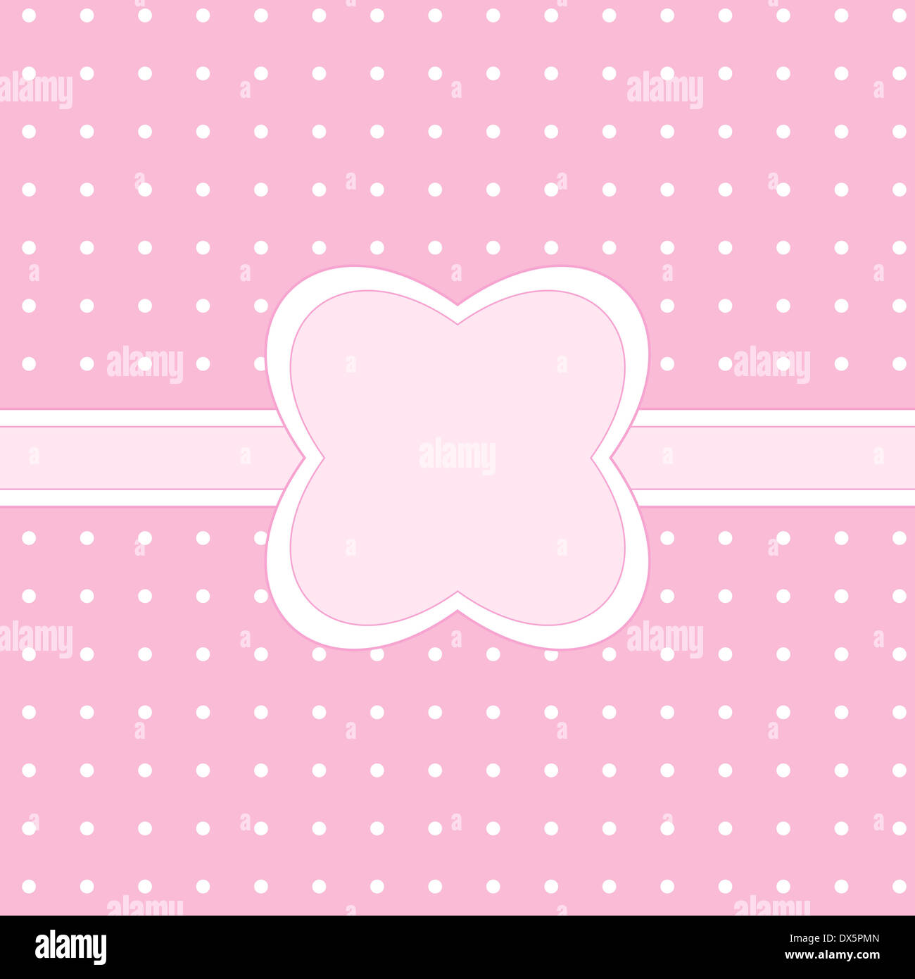 Pink banner design on polka dots Stock Photo - Alamy